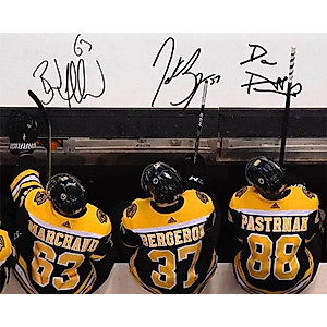 Ikonic Fotohaus Patrice Bergeron Brad Marchand David Pastrnak Bruins Signed Photo Autograph Print Wall Art Home Decor