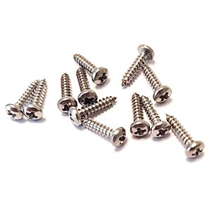 12 Pack #2 x 3/8 inch Stainless Steel Tuner Screws Phillips for Guitar Machine Heads