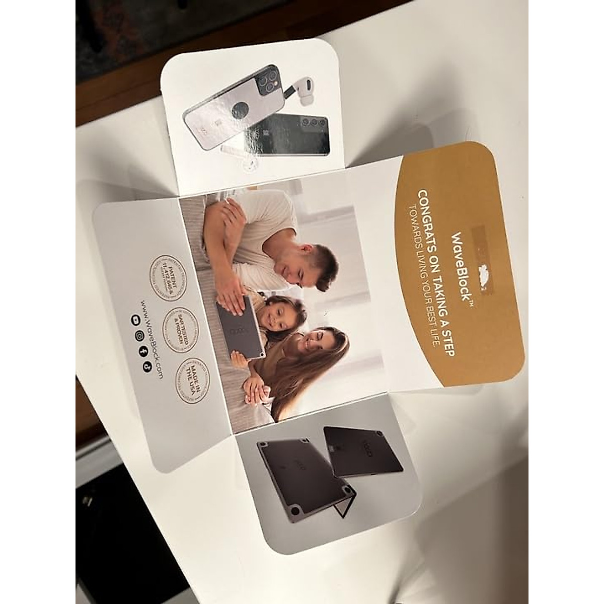 WaveBlock EarProtect Sticker for Iphone Ear phones, Harm Blocker for Iphone Ear phones, 5G Shield Reduction, Fits in Case, Tested in FCC Certified Lab