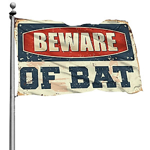 Flags to Hang in Your Room Beware of Bat Flag Grill Gifts for Dad Flags for Boys Room (Size : 30X45CM)