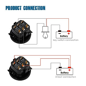 KIMISS 12V/24V/36V/48V/72V LED Digital Battery Indicator Gauge with Hour Meter for Golf Cart + Battery Meter Battery Indicator Battery Gauge LED Battery Indicator Battery Indicator H