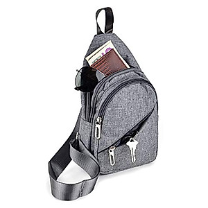 WESTEND Crossbody Polyester Sling Bag Backpack with Adjustable Strap