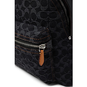 COACH Charter Backpack in Signature Denim Black Denim One Size