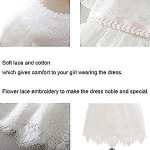CareCheer Baby Girl Christening Dress Baptism Dedication Blessing Gown Flower Girl Special Occasion Dresses (16-20 Months)