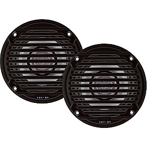Jensen MS5006BR Black 5.25" Dual Cone Waterproof Speakers