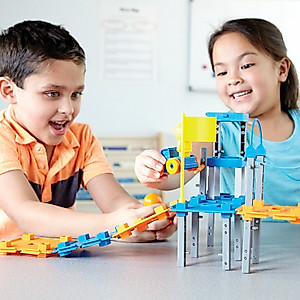 Learning Resources City Engineering and Design Building Set, Ages 5+,100 Pieces, Engineer STEM Toy, Construction Toys, Simple Machines Kids