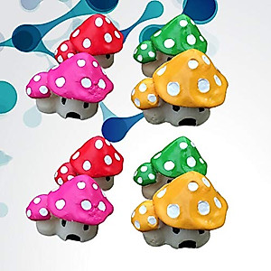 Cabilock 8 Pcs Bonsai Craft Decor Mushroom DIY Craft Mini Decor Table Micro Landscape Decoration Fariy Garden Ornament Resin Crafts Plant Decorations Plants Decor Miniature Supplies