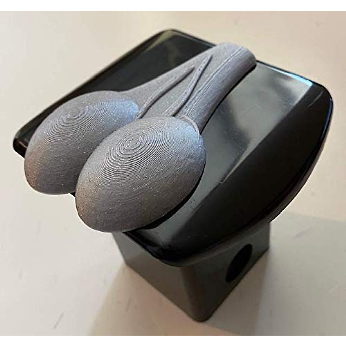 Stickysight.com Ball Sack Nuts in 3D -Black with Grey - 2 inch Trailer Hitch Cover - Bulls Funny