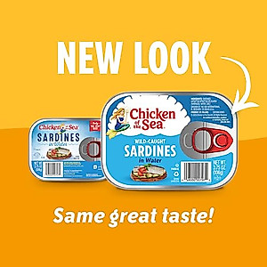 Chicken of the Sea Sardines in Water, Wild Caught, 3.75 oz. Can (Pack of 18)
