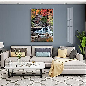 GLT.ETL Diamond Art Painting Kit for Adults & Kids 5D Dots Waterfall Full Drill Round Gem Jewel Nature Water Wheel Fall Picture Wall Home Decoration (11.8 x 15.7 inch)…