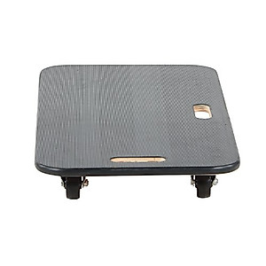 Vestil FWD-1836-3R Fiberwood Dolly with 3" Rubber Casters, 700 lbs Capacity, 35-9/16" Length x 17-13/16" Width x 4-11/16" Height Deck , Black