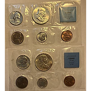 1957 PD US Silver Mint set Half Dollar, Quarter, Dime, Nickel, Cent Seller BU