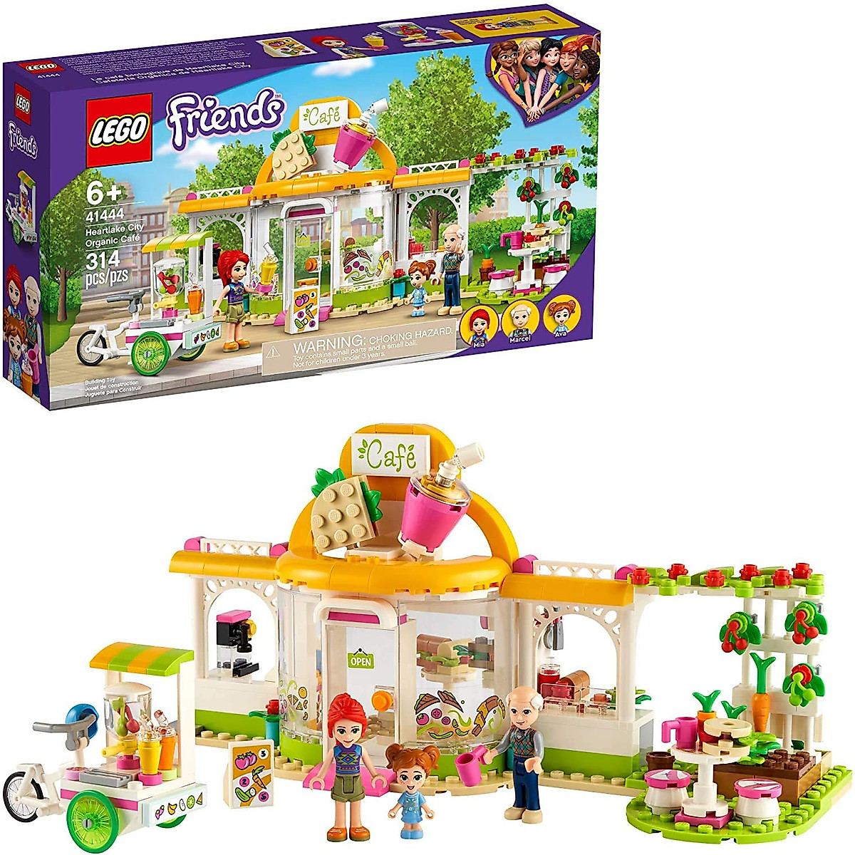 LEGO Friends Heartlake City Organic Café 41444 Building Kit; Modern Living Set for Kids Comes Friends Mia, New 2021 (314 Pieces)
