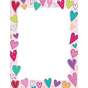 Great Papers! Dancing Hearts Letterhead, 80 Count, 8.5"x11" (2015017)