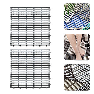2pcs Carpet Waterproof Bath Mat Hydrophobic Floor Tile Mat PVC