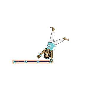 CARTWHIRLER Cartwheel Training Mats - At Home Gymnastics Mat, Toy Mats for All Kids, Yoga, Dance, And Play Mat, For Ages 4-12+, 2ft x 6ft