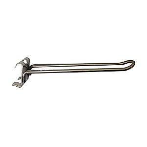 FixtureDisplays® 6" Gridwall Wire Hook Double Euro Safety Hook Zinc Plated Pack of 10 Hooks 11583