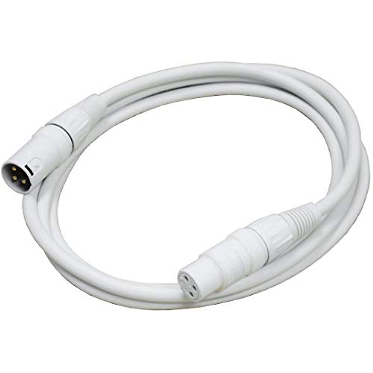 Audio2000'S E80106P2 Two-Pack 6-Feet XLR Female to XLR Male White-Color Balanced Audio/Recording/Microphone Cables