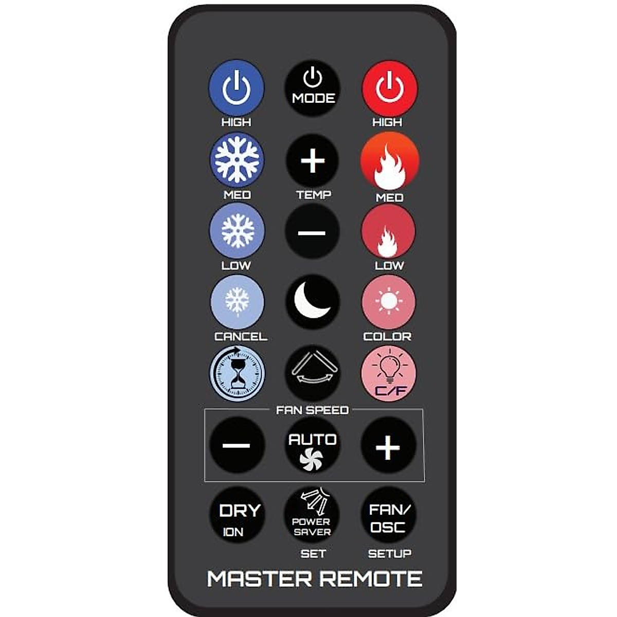 Replacement Remote Control for Fire Place Twin Star ClassicFlame Classic Flame Dura Flame Duraflame Fireplace Stove Heater Parts