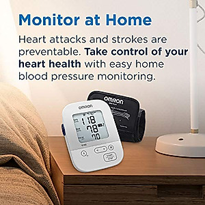 OMRON Silver Blood Pressure Monitor, Upper Arm Cuff, Digital Bluetooth Blood Pressure Machine, Stores Up To 80 Readings