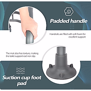 Toilet Safety Rails - FSA/HSA Eligible Heavy-Duty Adjustable Support Rails for Seniors and Disabled - Fits Any Toilet, Easy Installation, Foldable Design (300 LB)
