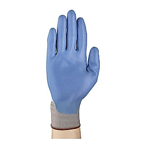 Ansell Healthcare 111711 Series 11-518 HyFlex Polyurethane Light Duty Cut Resistant Glove, Size 10, Blue (Pack of 144)