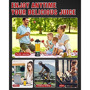 Personal Blender, Portable Blender for Shakes and Smoothies with 6 Blades, 20 Oz Mini Blender Portable with USB Rechargeable, Made with BPA-Free Material Personal Blender for Kitchen, Home, Gym