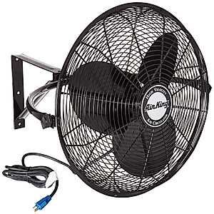 Air King 9020 1/6 HP Industrial Grade Wall Mount Fan, 20-Inch,Black