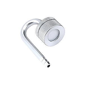 Crapyt Aquarium CO2 Atomizer Refiner Aluminum Alloy Carbon Dioxide Bubble Diffuser with Suction Cup Set of 1 Aquarium Accessories Silver Fish Tank Pond Replacement Fresh or Saltwater