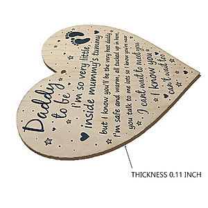 Dadaly Decor Daddy to Be Sign Gifts from Bump for Dad/Father New Born Baby Son Daughter Plaque