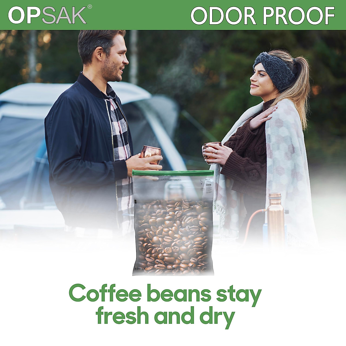 LOKSAK - OPSAK Odorproof Dry Bags for Backpacking, Hiking and Storage- Resealable and Reusable Storage Bags (2 Pack - 12 Inch x 20 Inch)