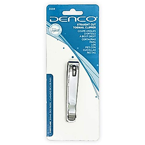 Denco Straight Cut Toenail Clipper,Silver,1 Count (Pack of 1),3559N