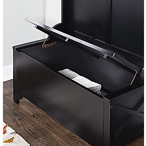 Linon Home Decor Anna Hall Tree-Wide Bench, Black