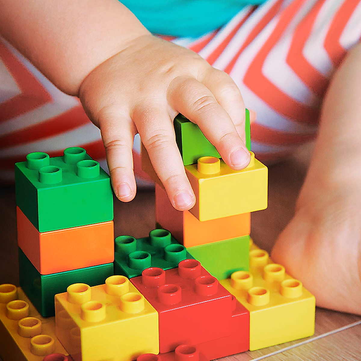 Cutedeer 138 Piece Building Blocks for Kids Toddlers, Classic Big Bricks Set Compatible with All Major Brands, STEM Large Building Toys with Gift Box for All Ages Boys Girls