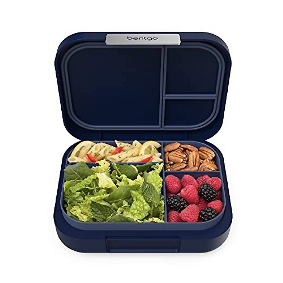 Bentgo® Modern - Versatile 4-Compartment Bento-Style Lunch Box, Leak-Resistant, Ideal for On-the-Go Balanced Eating - BPA-Free, Matte Finish and Ergonomic Design (Navy)