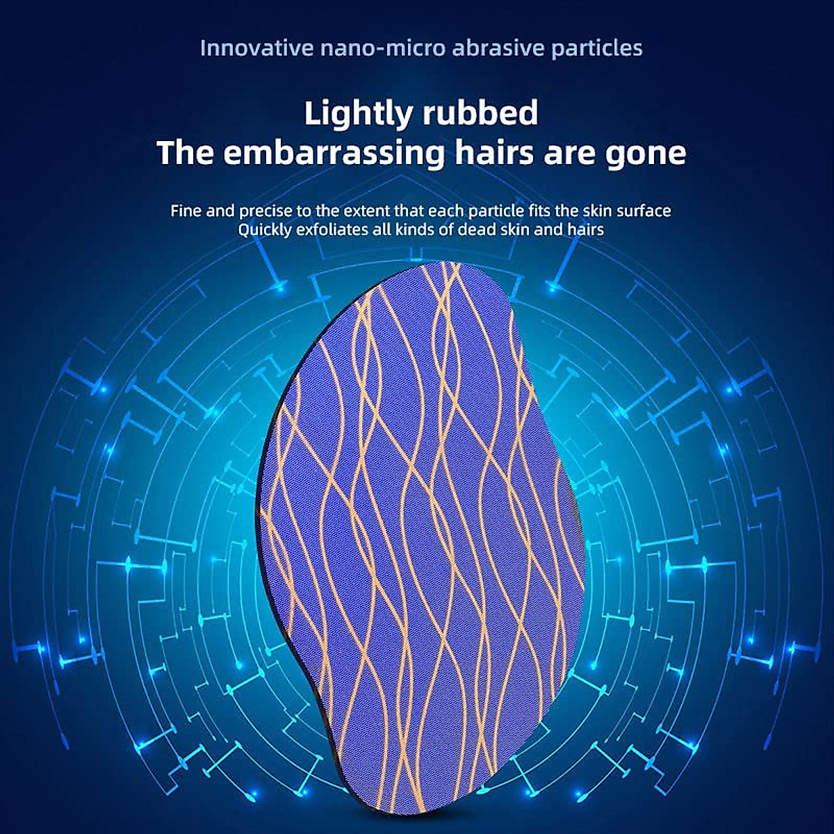 Painless Hair Removal Tool New Nano Crystal Epilator Micro Abrasive Particle Technology (Aqua)