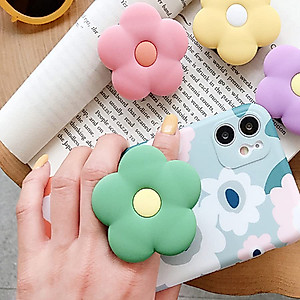 ARFUKA Phone Ring Holder Universal Phone Grip Collapsible Flower Mirror Phone Grip and Phone Stand for Phones and Tablets Pack of 2