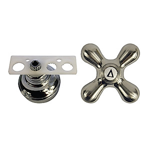 Danco 89255P Cross-Arm Tub/Shower & Sink Faucet Handle, Does NOT FIT Delta & Moen FAUCETS, Fits 2-3 Handle Faucets, Brushed Nickel 2-Pack