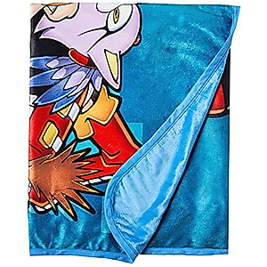 Great Eastern Entertainment Sonic The Hedgehog- Big Group Sublimation Throw Blanket 46" x 60"