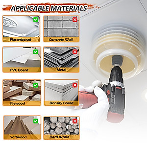 DaduoRi 6" Hole Saw for Recessed Lights with 2 Abors, 6in Hole Saw Dust Bowl for Recessed Lighting 6 Inch, Include 3/8" Hex Shank & SDS Plus, Can Light Hole Saw for Plasterboard, Drywall Cutter 152mm