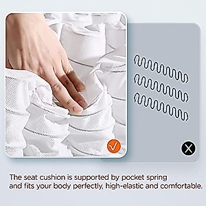 Yaheetech Padded Seat Recliner Chair Set of 2 Single Sofa Recliner for Living Room PU Leather Upholstered Reclining Chair Home Theater Seating Tan