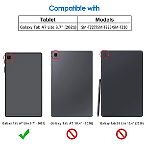 JETech Case for Samsung Galaxy Tab A7 Lite 8.7-Inch 2021 (SM-T227, SM-T225, SM-T220), NOT for Galaxy Tab A7 10.4-Inch 2020 (Black)
