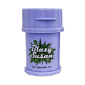 Blazy Susan Mini 4-Piece Herb Saver Grinder (Purple)