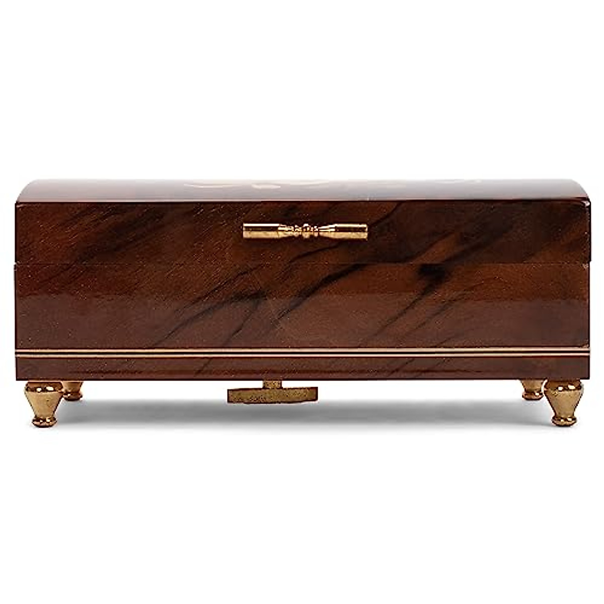 Haelo 43Vol Musical Instruments Violin 6 x 3 Inch Italian Hand Crafted Inlaid Wood Jewelry Music Box Plays Tune Rock of Ages