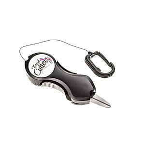 Thread Cutterz Long Nose Stainless Steel Snippers with Serrated Blade, Retractable Cord and Clip
