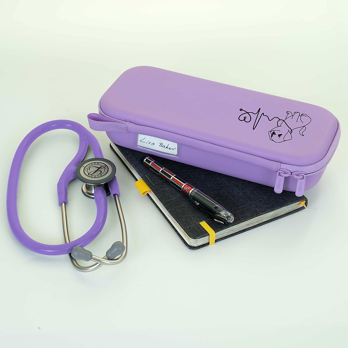 ButterFox Premium Stethoscope Case with Divider and ID Slot for 3M Littmann Classic III, Cardiology IV Diagnostic and More Stethoscopes with Pocket for Nurse Accessories (Lilac)