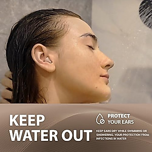 PQ Sleeping Ear Plugs Silicone - 28 Wax Moldable Ear Plugs for Sleeping Noise Cancelling for Sleeping and Swim Ear Plugs, Sound Blocking Ear Plugs level 32 Db, (28 Silicone Earplugs), Color: Skin Tone