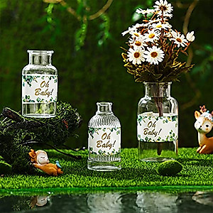 40 Pieces Baby Shower Water Bottle Labels Baby Gender Reveal Water Bottle Stickers for Boy Girl Baby Shower Label Sticker for Baby Shower Party (Greenery Jungle Style)