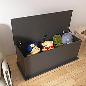 40" Storage Chest Trunk, Modern Wood Chest Kids Toy Box Organizer with Lift Top and 2 Safety Hinges Sturdy and Large Storage Trunk for any Playroom, Bedroom and Living Room