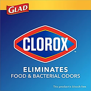 GLAD ForceFlexPlus Tall Kitchen Trash Bags, 13 Gallon Trash Bags for Tall Kitchen Trash Can, Lemon Fresh Bleach Scent to Eliminate Odors, 90 Count (Package May Vary)